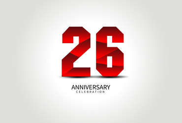 26 year anniversary celebration logo colorful Vector Image