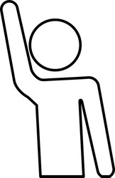 Human hand up symbol Royalty Free Vector Image