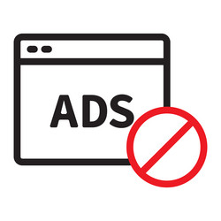 No ads for promotion icon ad blocker concept Vector Image