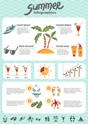 Summer infographics elements Royalty Free Vector Image