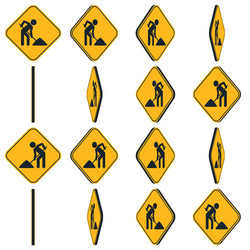 Usa road sign - warning sign Royalty Free Vector Image
