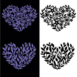 Love shape design bundle Royalty Free Vector Image