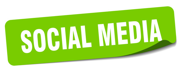 Social media sticker social media label Royalty Free Vector