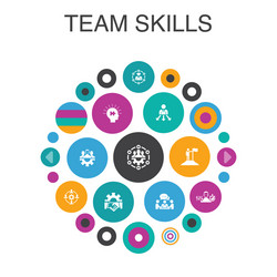Team skills infographic 10 steps concept Vector Image