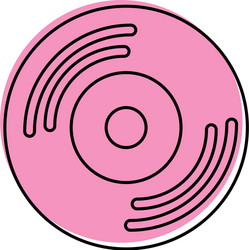 Music vinyl retro icon Royalty Free Vector Image