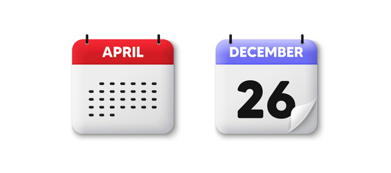 26th day of the month icon event schedule date Vector Image