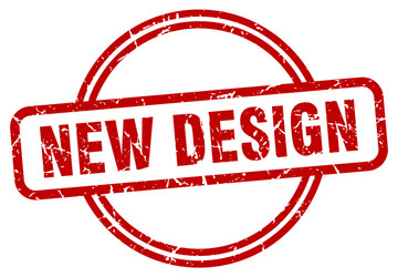 New design stamp new design label round grunge Vector Image