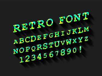 Retro bold font Royalty Free Vector Image - VectorStock