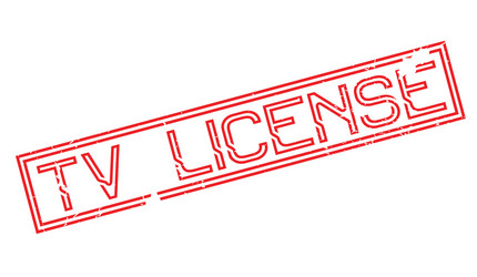 Tv license rubber stamp Royalty Free Vector Image