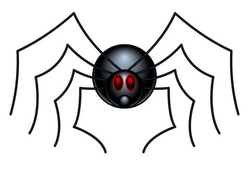Black spider pattern Royalty Free Vector Image