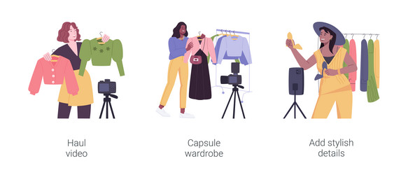 Video making isolated cartoon Royalty Free Vector Image