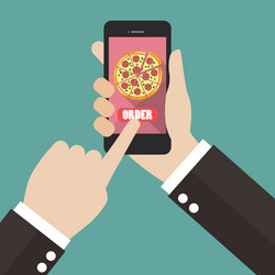 Making order online isolated cartoon Royalty Free Vector