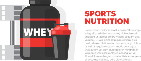 Whey protein bottle Royalty Free Vector Image - VectorStock