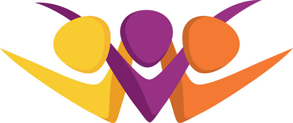 Abstract pictograph icon teamwork concept Vector Image