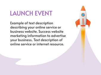 3d rocket space ship launch background realistic Vector Image