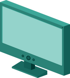 Colorful silhouette of screen monitor Royalty Free Vector