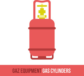 Red gas tank with warning sign flammable Vector Image
