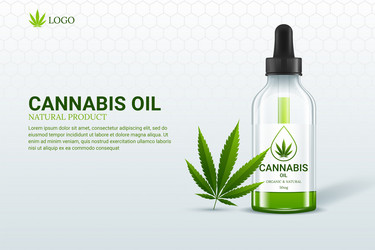 Marijuana and cannabis oil bottles Royalty Free Vector Image