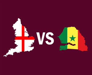 England vs senegal flag symbol design Royalty Free Vector