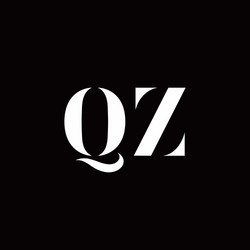 Qz logo monogram modern design template Royalty Free Vector