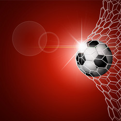 Soccer ball in goal Royalty Free Vector Image - VectorStock