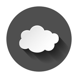 Cloud sky icon clouds with shadow flat cartoon Vector Image