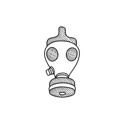 Human gas mask line art creative design Royalty Free Vector