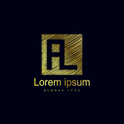 Al letter logo design creative modern letters Vector Image