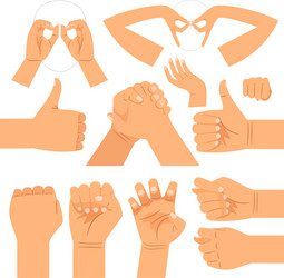 Woman hands and arms expressions Royalty Free Vector Image