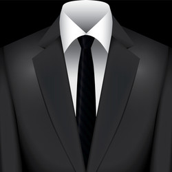 Graphic suit with bow tie Royalty Free Vector Image