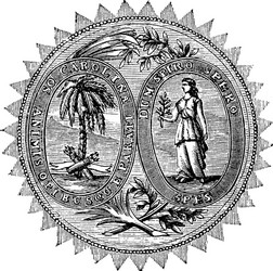 Great seal of the state south carolina Royalty Free Vector