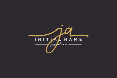Initial ja signature logo template hand drawn Vector Image