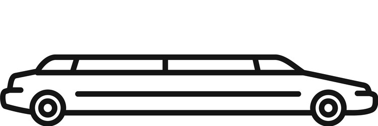 Personal limousine icon outline style Royalty Free Vector