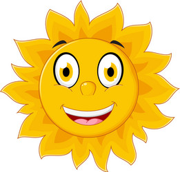 A very happy sun Royalty Free Vector Image - VectorStock