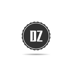 Initial letter dz logo template design Royalty Free Vector
