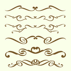 Swash ornamental with leaf collection Royalty Free Vector