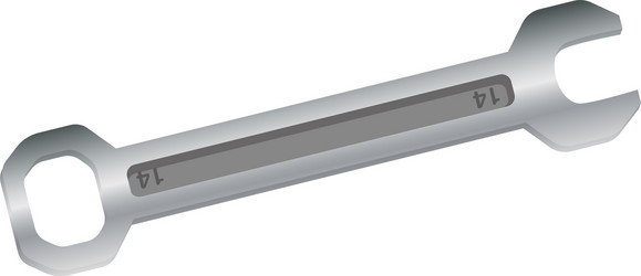 Double open ended wrench Royalty Free Vector Image