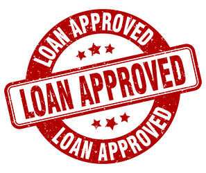 Loan denied stamp label round grunge Royalty Free Vector