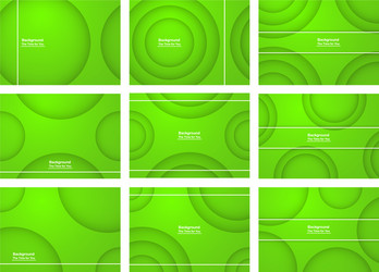 Set of green abstract background with copy space Vector Image