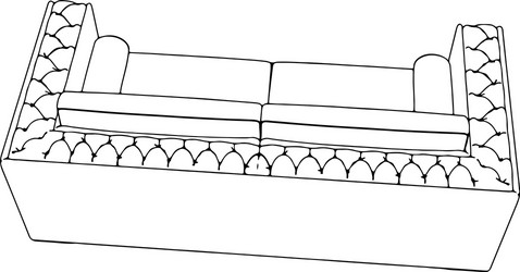 Sketch couch on a white background Royalty Free Vector Image