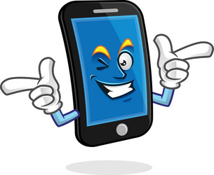 Smart phone cartoon Royalty Free Vector Image - VectorStock