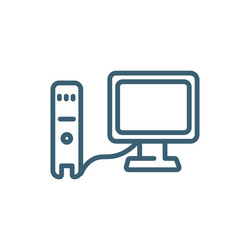 Work station icons thin light regular bold black Vector Image