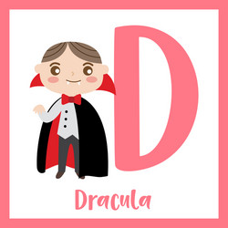 Letter d vocabulary demon Royalty Free Vector Image