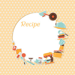 Kitchen recipe background Royalty Free Vector Image
