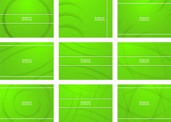 Set of green abstract background with copy space Vector Image