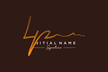 Initial lp signature logo template hand drawn Vector Image