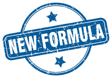 New formula stamp new formula label round grunge Vector Image