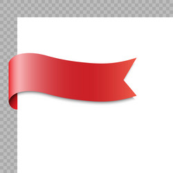 Blue textile banner hanging on strings realistic Vector Image