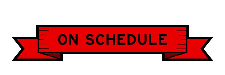 Grunge black on schedule word with star icon Vector Image