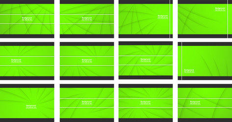 Set of green abstract background with copy space Vector Image